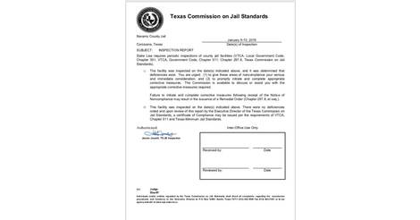 Jail Inspection a Success (01/15/2019) - Press Releases - Navarro ...