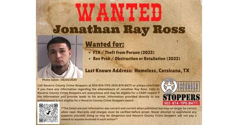 Wanted Wednesday Jonathan Ray Ross (07/19/2023) - Press Releases ...
