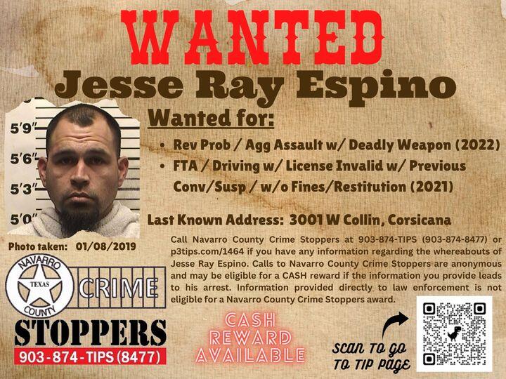 Wanted Wednesday Jesse Ray Espino (09/27/2023) - Press Releases ...