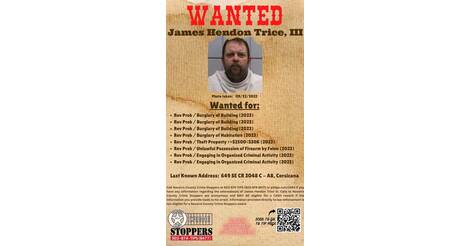 Wanted Wednesday James Hendon Trice III (11/01/2023) - Press Releases ...